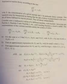 Solved Radioactive Nuclei Decay According To The Law Dndt