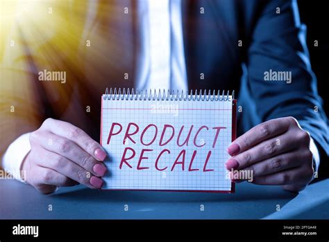 Handwriting Text Product Recall Business Overview Request To Return The Possible Product Issues