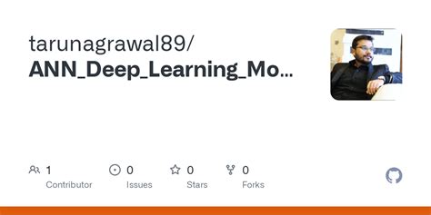 Github Tarunagrawal89anndeeplearningmodel