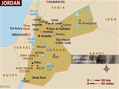 Map Of Jordan Middle East