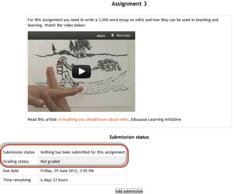Using Assignment Moodledocs