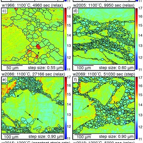 Dislocation Density Maps Of Representative Samples With Ebsd Step Size