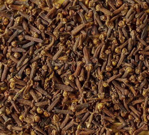 Dry Spice Cloves Background And Texture Top View Flat Lay Cloves Spice