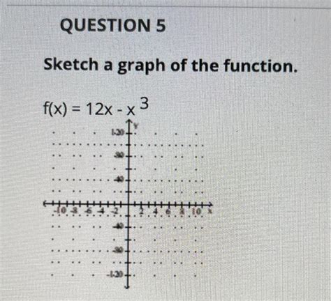 solved question 5 sketch a graph of the function f x 12x