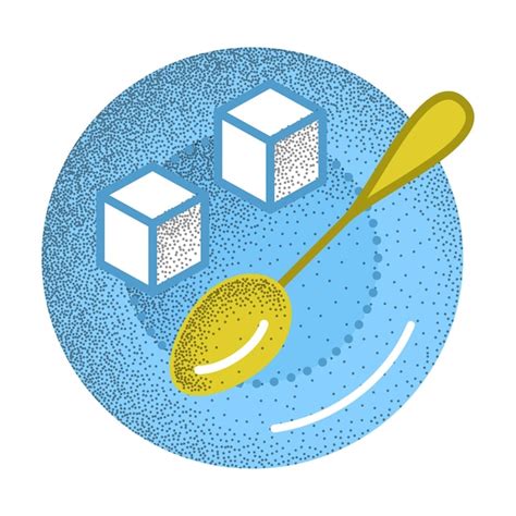 Tea Icon Retro Texture Premium Vector