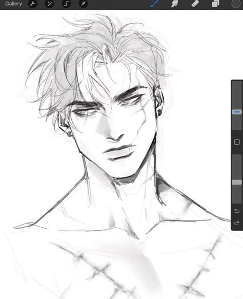 Male Faces Drawings