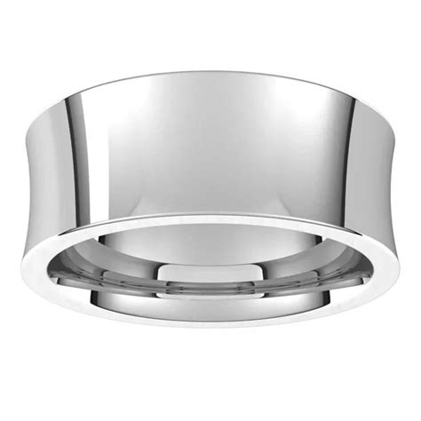 8mm Platinum Concave Comfort Fit Wedding Band Band007 8mm Platinum
