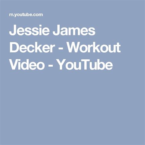 Jessie James Decker Workout Video Youtube Jessie James Decker