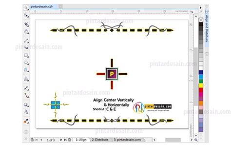 align distribute corel 31
