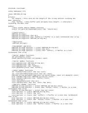 Assignment Cpp Include Iostream Using Namespace Std Class CMPT135 String Private Int