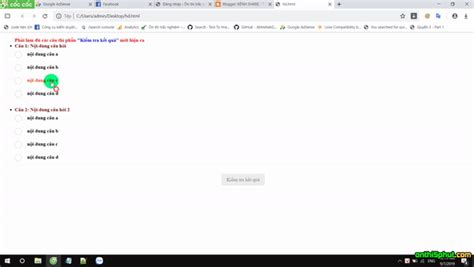 Hướng Dẫn Tạo Trắc Nghiệm Cho Blogspot TẠo Ảnh Online
