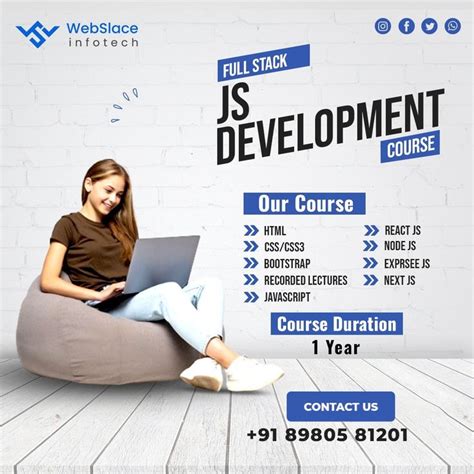Embark On A Coding Journey With Our Full Stack Js Development Course At Webslace Infotec 🚀