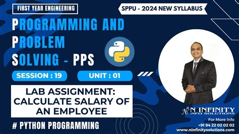 sppu s fe pps session 19 lab assignment 08 calculate salary of an employee prasad sir