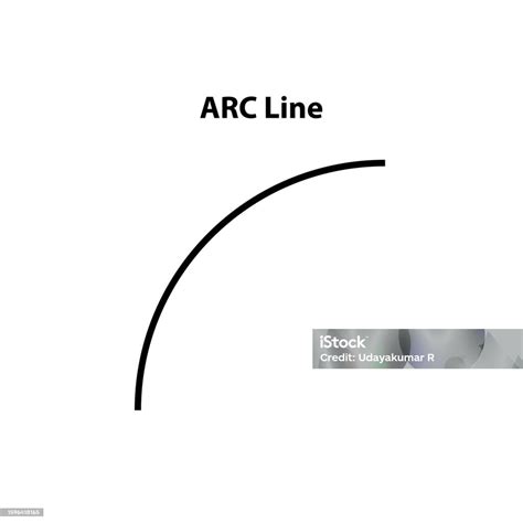 Arc Circle Line Vector Illustration On White Background Stock