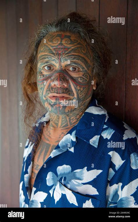 Polynesian Face Tattoo