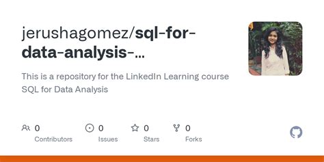Github Jerushagomezsql For Data Analysis Linkedinlearning This Is A
