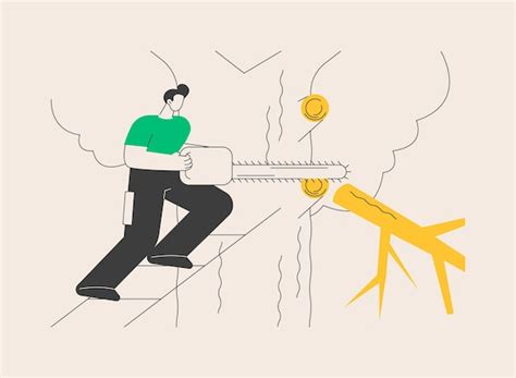 Cortar árboles Y Arbustos Concepto Abstracto Ilustración Vectorial