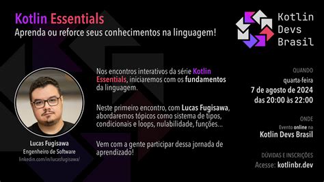Kotlin Essentials Encontro 1 Tipos Condicionais Loops Funções