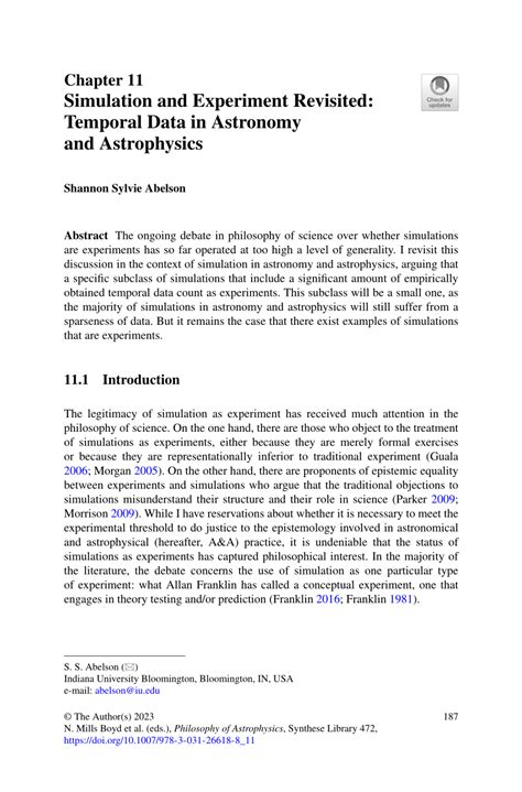 Pdf Simulation And Experiment Revisited Temporal Data In Astronomy