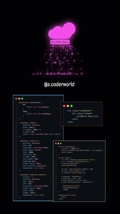 Rain Effects Using Htmlcssjavascript Coding Html Css Javascript Webdevelopment Youtube