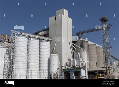 Grain Processing Plant In Rural Mid West Usa Used For Processing Corn And Soybeans May Also Be
