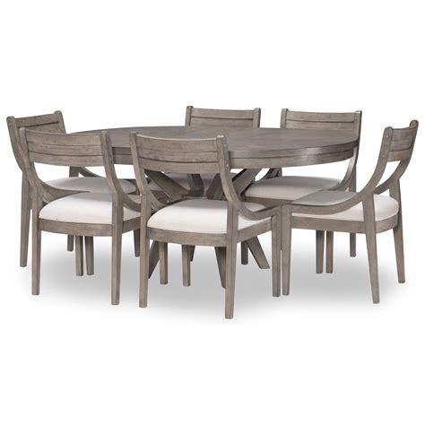Legacy Classic Greystone 9740 140x6 9740 521x1 7 Piece Table And Chair