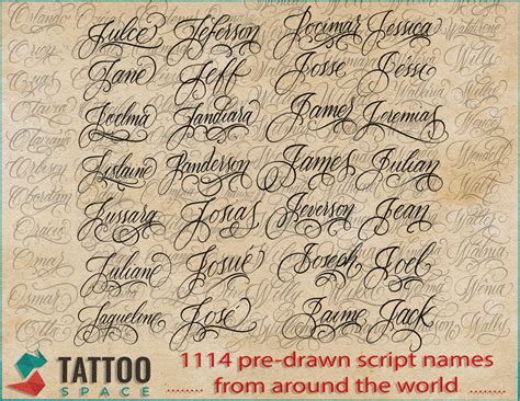 Cursive Tattoo Font Names