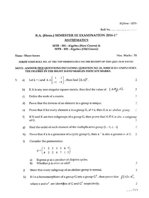 Ba Math Pdf