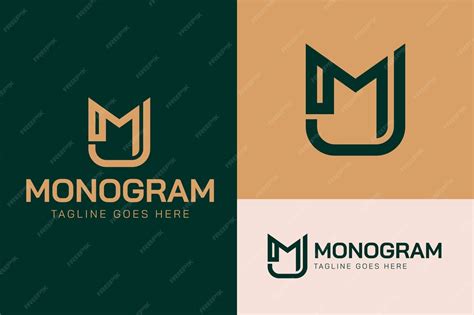 Mj 로고 디자인 서식 파일 무료 벡터