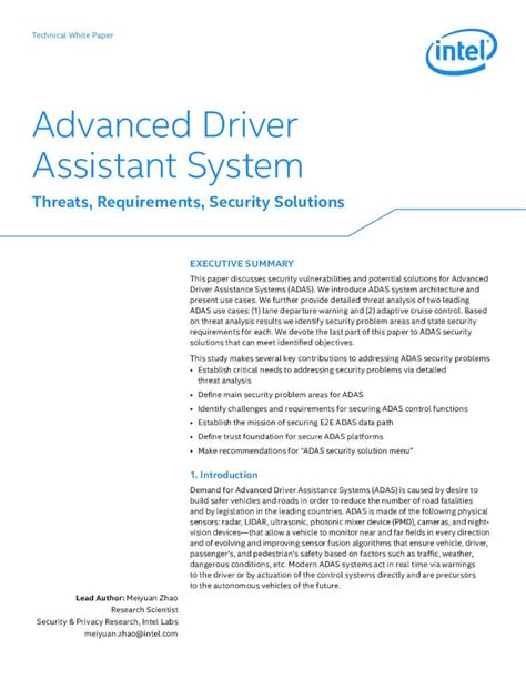 Pdf Advanced Driver Assistant System Sema Garageadvanced Driver
