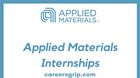 Applied Materials Internship 2025 Careers Grip