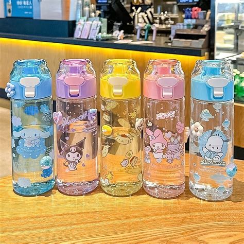 Sanrio Tritan 550ml Water Bottle Kuromicinnamoroll Pochacco
