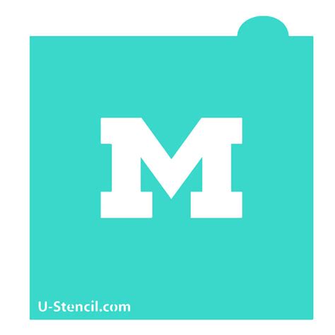 M Stencil Culinary Crafter Etsy