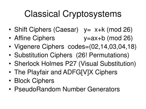 Ppt Classical Cryptosystems Powerpoint Presentation Free Download Id593721