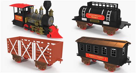 Classical Train Toy Set 3d Model Turbosquid 1342305