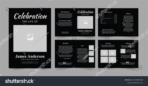 Funeral Program Funeral Design Funeral Program Stock Vector Royalty Free 2370944259 Shutterstock