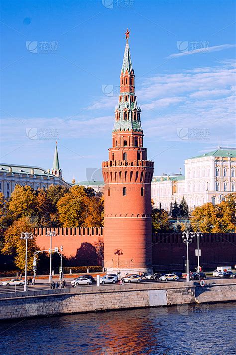 善待莫斯科克里姆林宫，克里姆林宫大宫殿，大教堂和莫斯科河码头