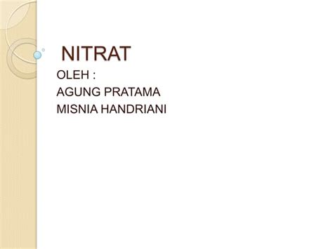 Nitrat Ppt