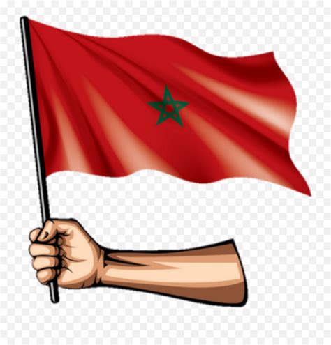 Morocco Maroc Sticker Brazil Flag White Background Emojimorocco Flag