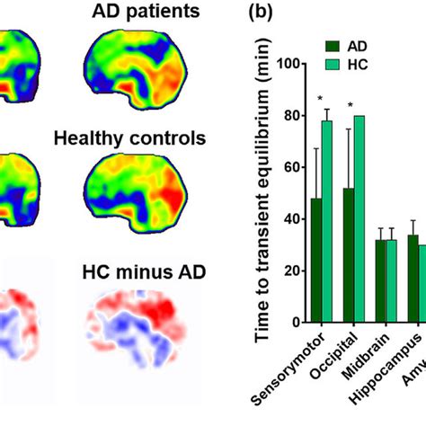 A Mean Time To Transient Equilibrium In Ad Patients And Healthy
