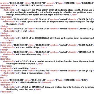 Example Of EmoML File Using Script And Subtitle Download Scientific Diagram