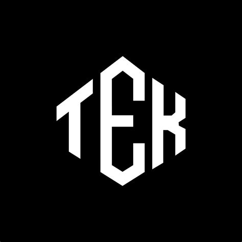 Tek Letter Logo Design With Polygon Shape Tek Polygon And Cube Shape