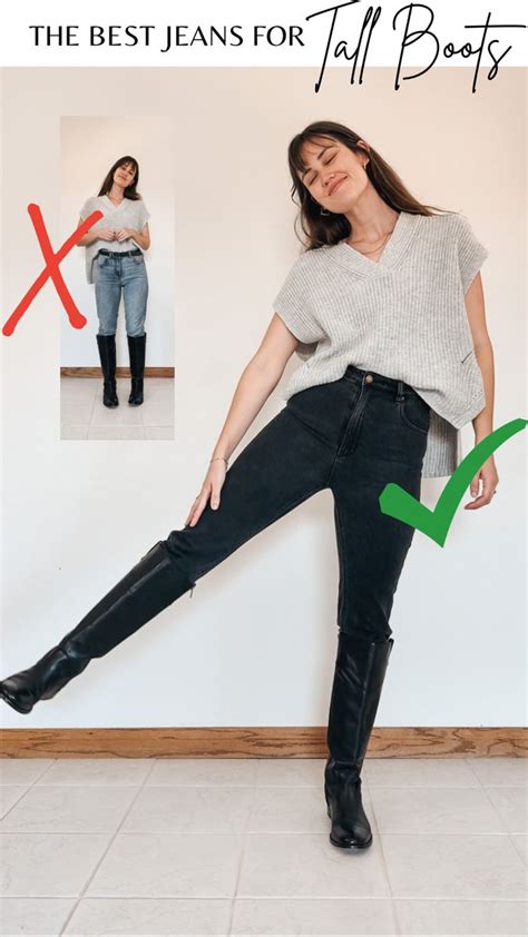 What Are The Best Jeans To Wear With Tall Boots Best Jeans Tall Boots Outfit Light Jeans