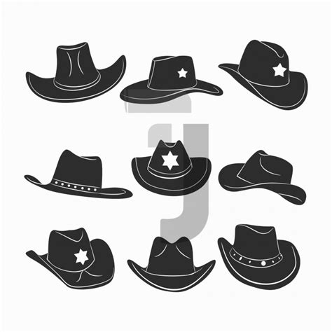 دانلود وکتور سیلوئت کلاه کابوی دانلود رایگان فایل لایه باز، Psd، وکتور، لوگو و موکاپ