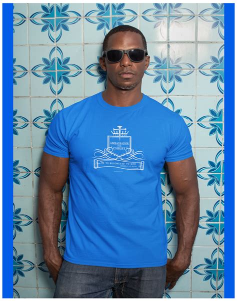 Small Emblem Blue Tee Teach Shirt