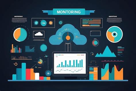 Premium Photo Data Monitoring Illustration Designed In Flat Style