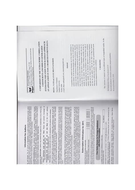 Pdf Comparison Of The Tetrachoric Correlation Coefficients And Odds In Generalized Estimating