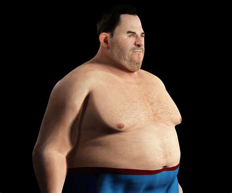 Artstation Fat Man Naked And Clothed Game Assets