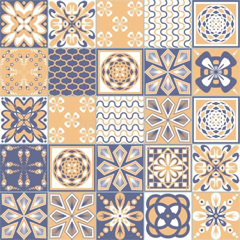Azulejo Talavera Ceramic Tile Portuguese Vintage Pattern Vector