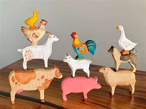 Wooden Farm Animals Farm Animal Toys Wooden Animals Farm Animals
